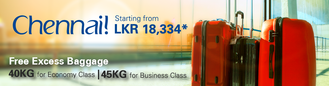 Special Fares & Free Excess Baggage to Chennai All inclusive fares from ...
